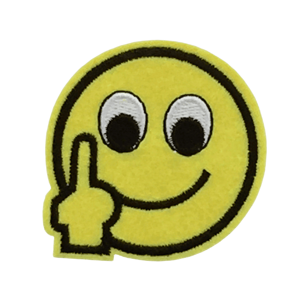 Up yours Emoji- Embroidered Cloth Patch – Jean Pool