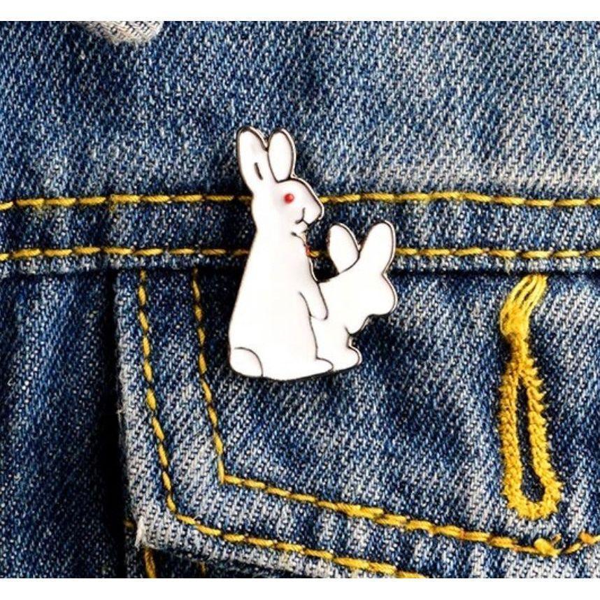 Bonking Bunnies - Enamel Pin – Jean Pool